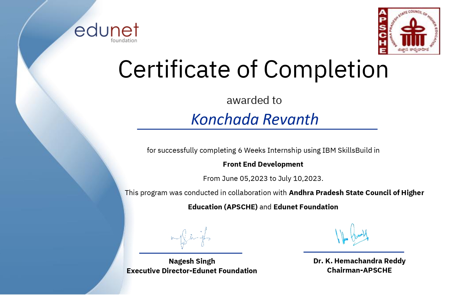 REVANTH Portfolio WEBSITE